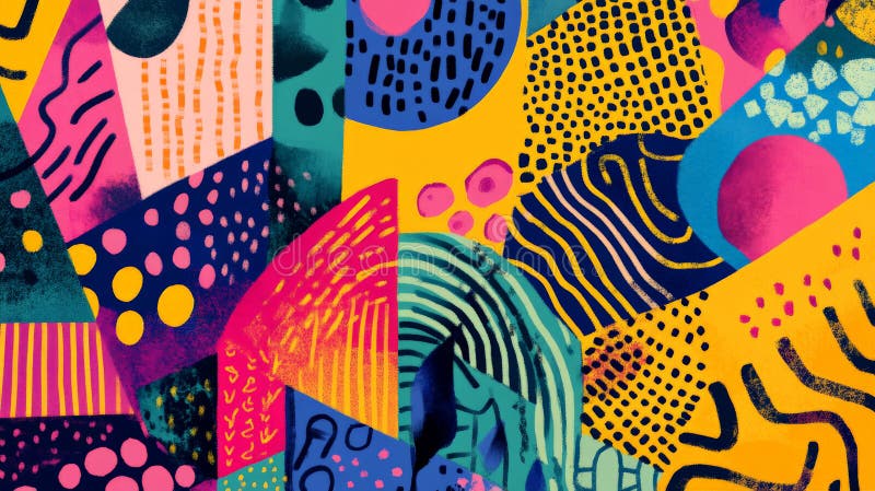 A Lively Doodle Art Header Featuring a Mix of Geometric and Organic ...