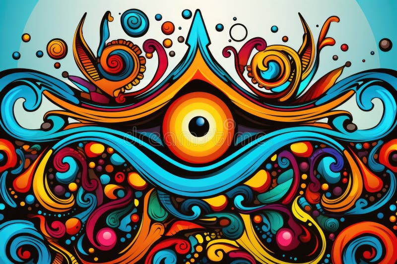 Lively and Dynamic Cartoon Sticker Background with a Vibrant Array of ...