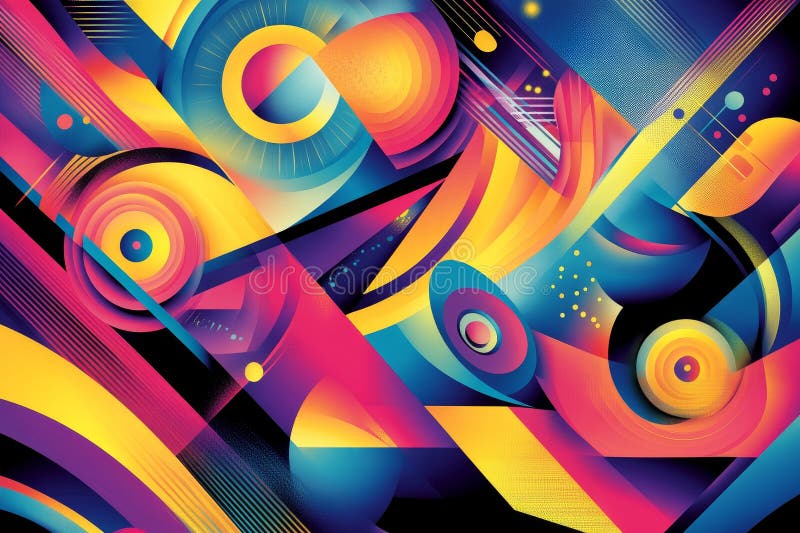 Lively and Dynamic Graphics Filled with Colorful Shapes and Patterns ...