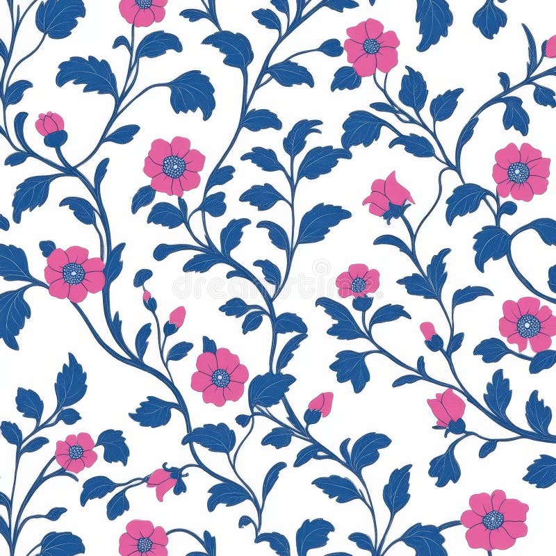 A Lively, Exotic Floral Pattern Wallpaper Texture for Distinctive ...