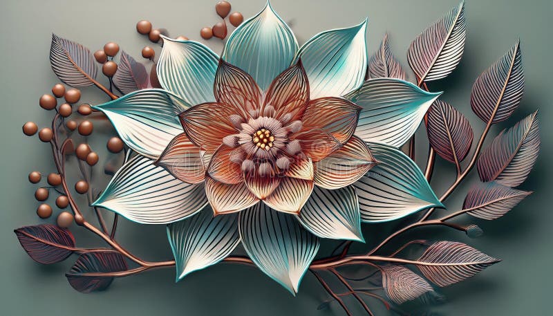 Lively Floral Patterns Burst Forth, Showcasing Stock Photo - Image of ...