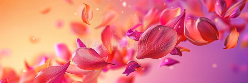 Lively Flower Petals Against a Gentle Gradient Background Create a ...