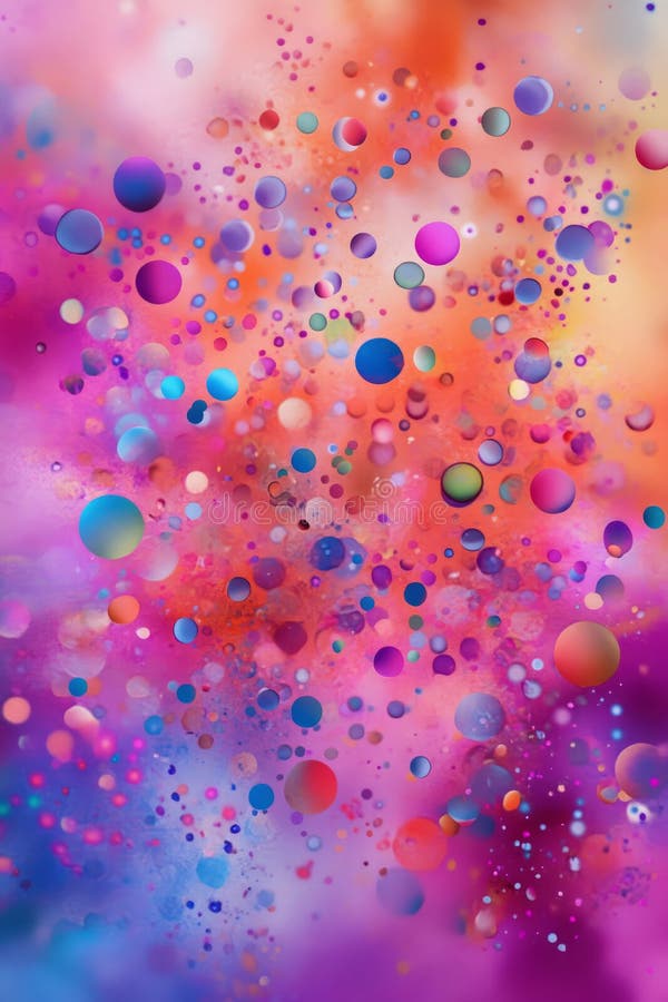 A Lively and Fun Digital Painting of Multicolored Confetti Scattered ...