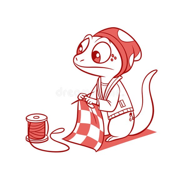 Gecko Crafting with Vibrant Materials Stock Photo - Illustration of ...