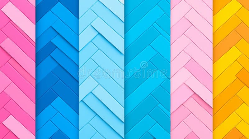 A Lively Geometric Design with Multicolored Zigzag Patterns and ...