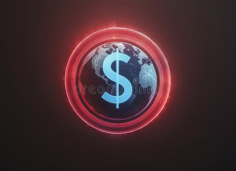 A Lively Globe at the Center, with Concentric Rings and Radiating Lines ...