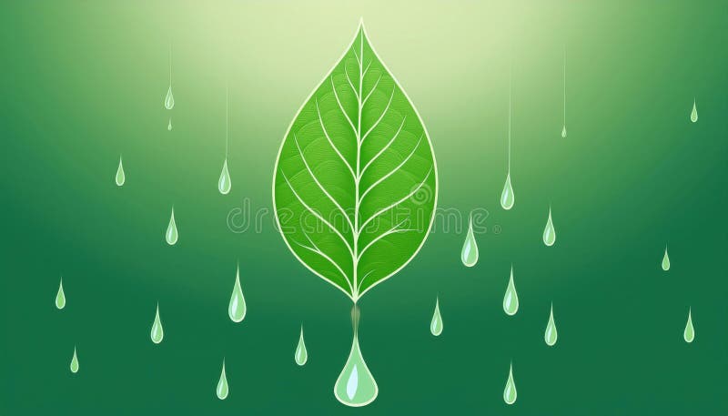 Lively Green Leaves Drenched in Spring Stock Image - Image of ...