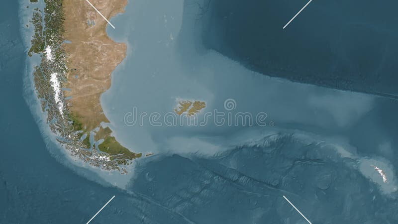Lively Island in the South Atlantic Ocean. Satellite Map. Slide Stock ...