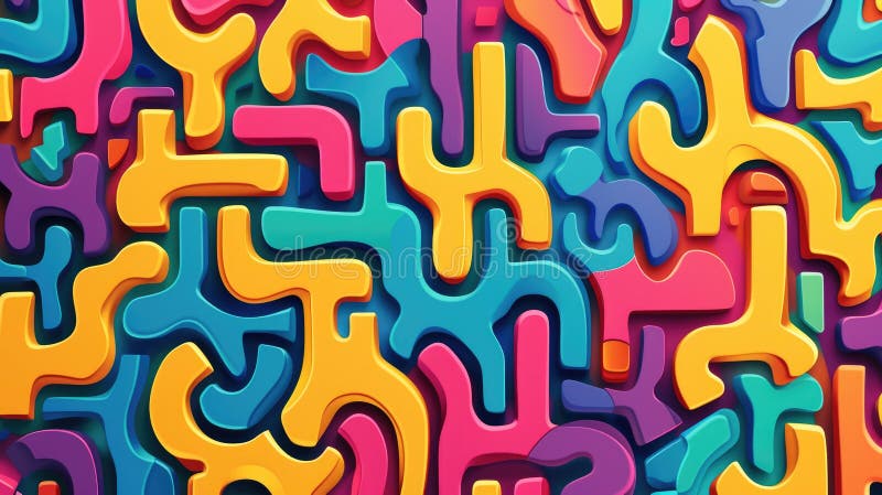 Intriguing Maze Background Filled with Colorful Shapes, Offering a ...