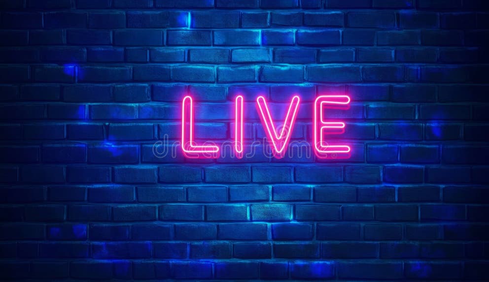 Lively Neon Backdrop Featuring a Template with Shining Text and a ...