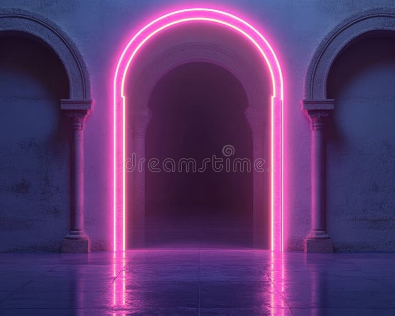 A Lively Neon Frame in Advanced Metallic Hues Featuring a Sleek Angular ...