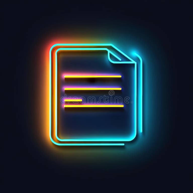 A Lively Neon Icon Lights Up a Flip Chart with Checkboxes, Representing ...