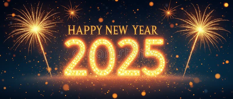 A Lively New Year Celebration Features Bright Fireworks Exploding in ...