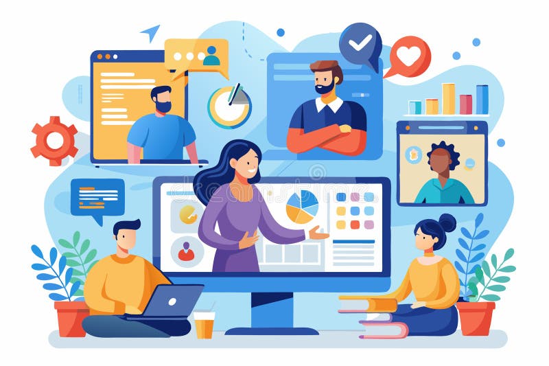 Collaborative Talks Stock Illustrations – 14 Collaborative Talks Stock ...