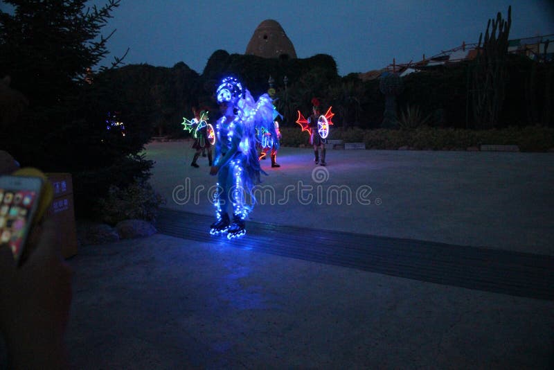 Lively parade at night editorial image. Image of surroundings - 174169830