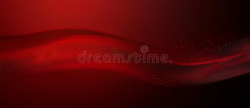 A Lively Red Abstract Backdrop with Retro Digital Tech Elements in ...