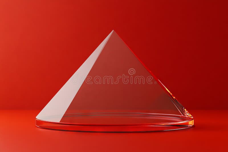 A Lively Red Background Showcases Three Circular Platforms, Forming a ...