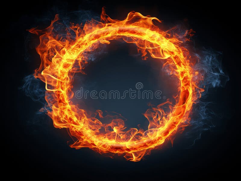 A Lively Ring of Fire Against a Dark Expanse, Symbolizing Dynamism and ...