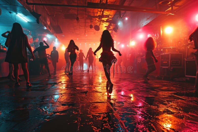 A Lively Scene with People Immersed in the Energetic Atmosphere of a ...