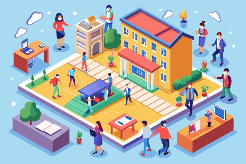 A Lively Scene Showcases Diverse Individuals Practicing Social ...