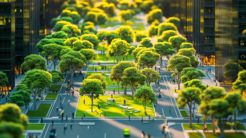 Innovative Smartcity Design Showcasing Urban Greenery and Biodiversity ...