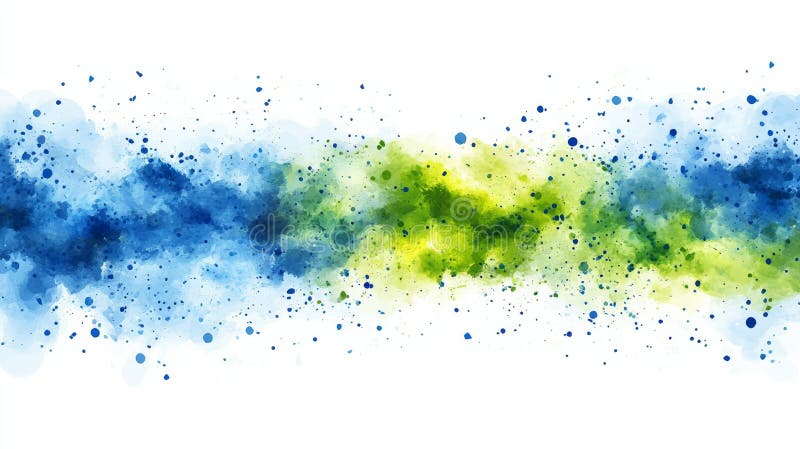 A Lively Splash of Blue and Green Shades Over a White Background for ...