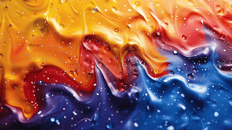 Lively Splatters on Canvas, Bridging Bold and Delicate. Stock ...