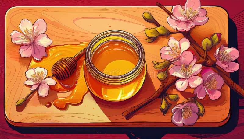 Lively Spring Backdrop Featuring Cherry Blossoms Stock Photo - Image of ...