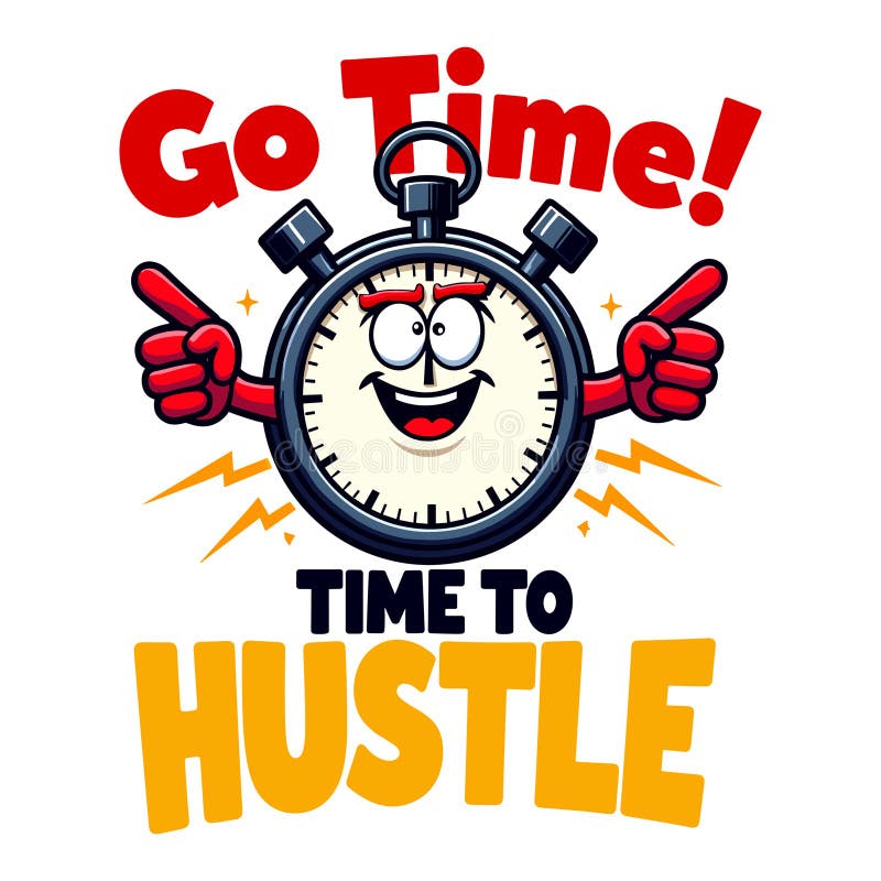 A Lively Stopwatch Character with a Cheerful Expression Stock Vector ...