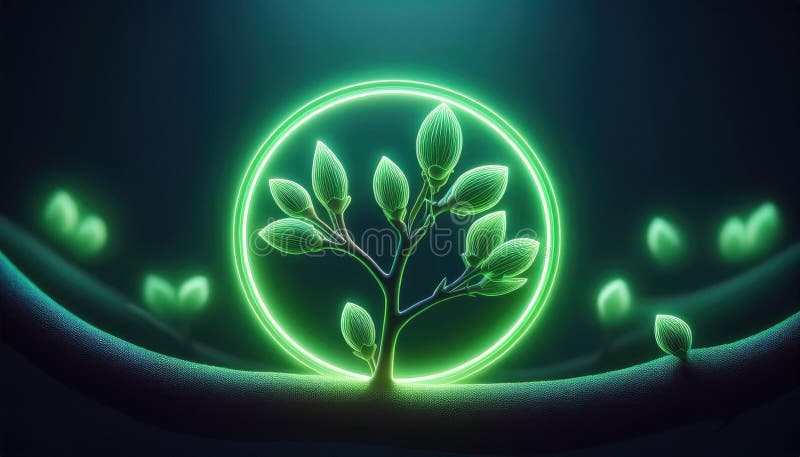 A Lively Tree with Glowing Leaves Stock Image - Image of healthy, plant ...