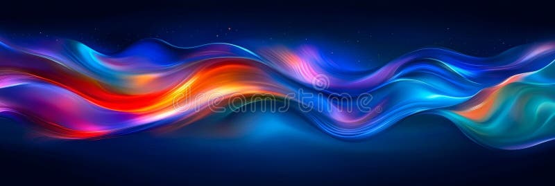 A Lively, Wavy Spectrum of Colors Merging Seamlessly, Producing a ...