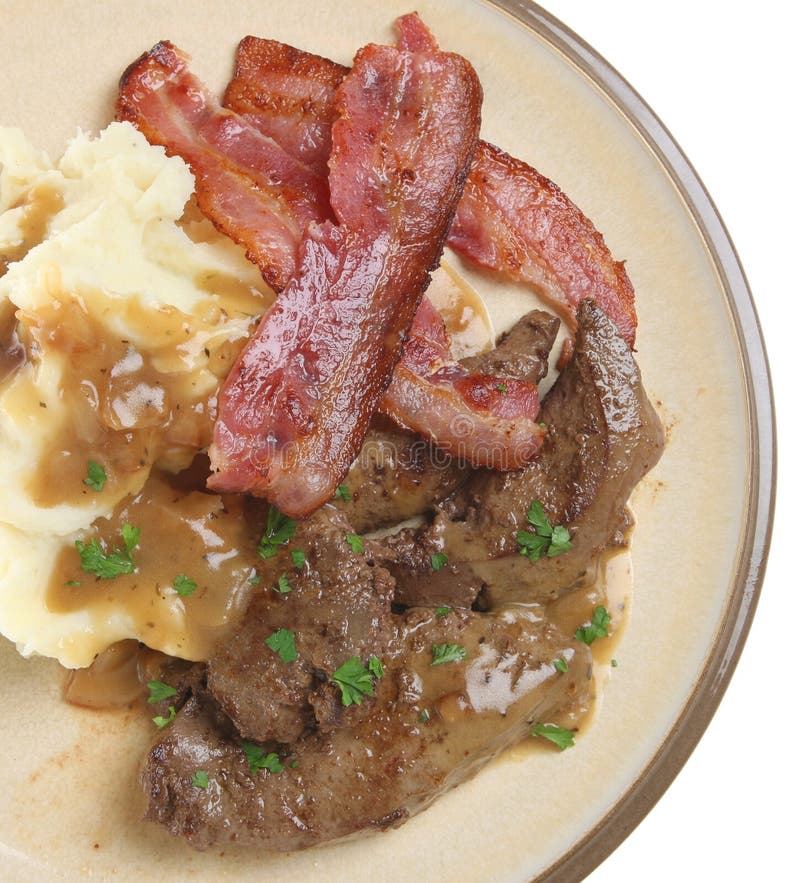 Liver, Bacon & Mash stock image. Image of fried, mash - 33793141