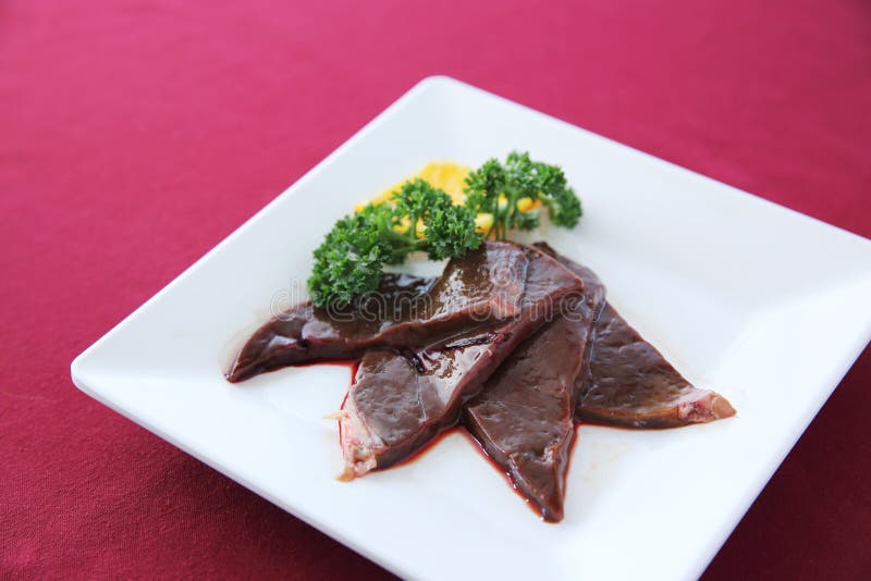 Liver beef set stock image. Image of steak, butchery - 136963197