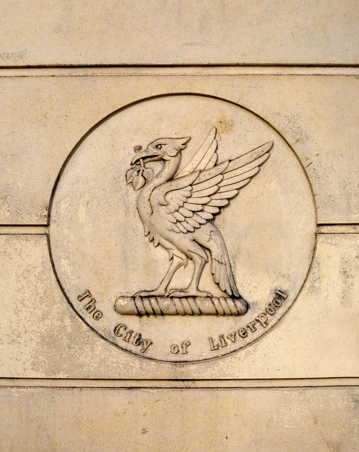 Liver Bird Relief, Icon of LIverpool Stock Image - Image of liver, bird ...