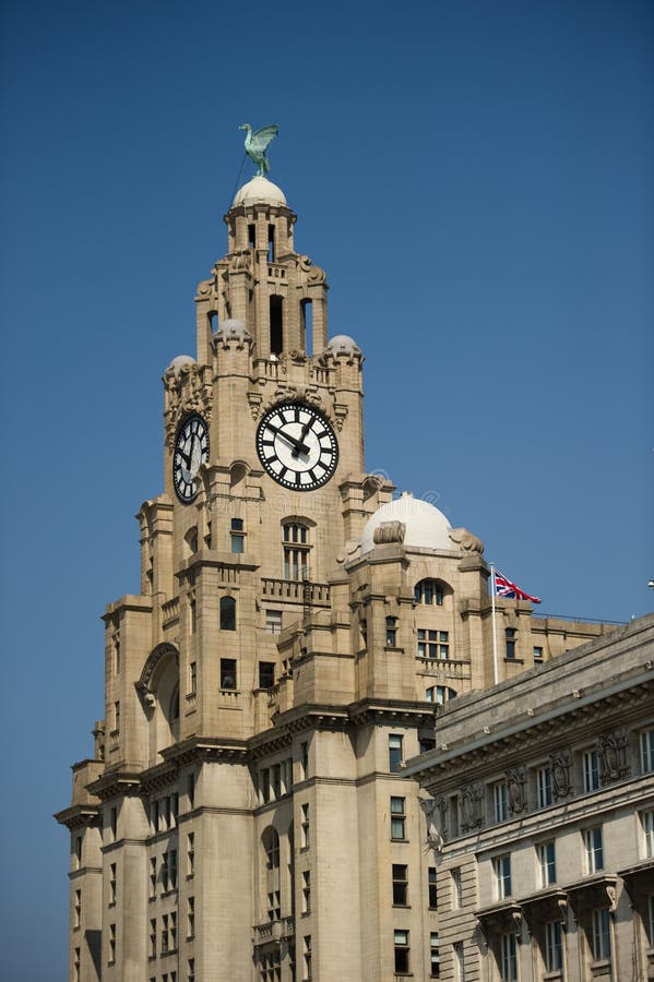 Liver Building stock image. Image of union, clock, flag - 13989511