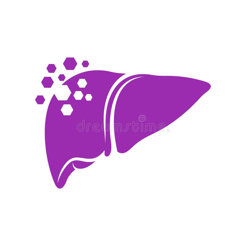 Liver with Hexagon Logo Vector Template, Creative Liver Logo Design ...