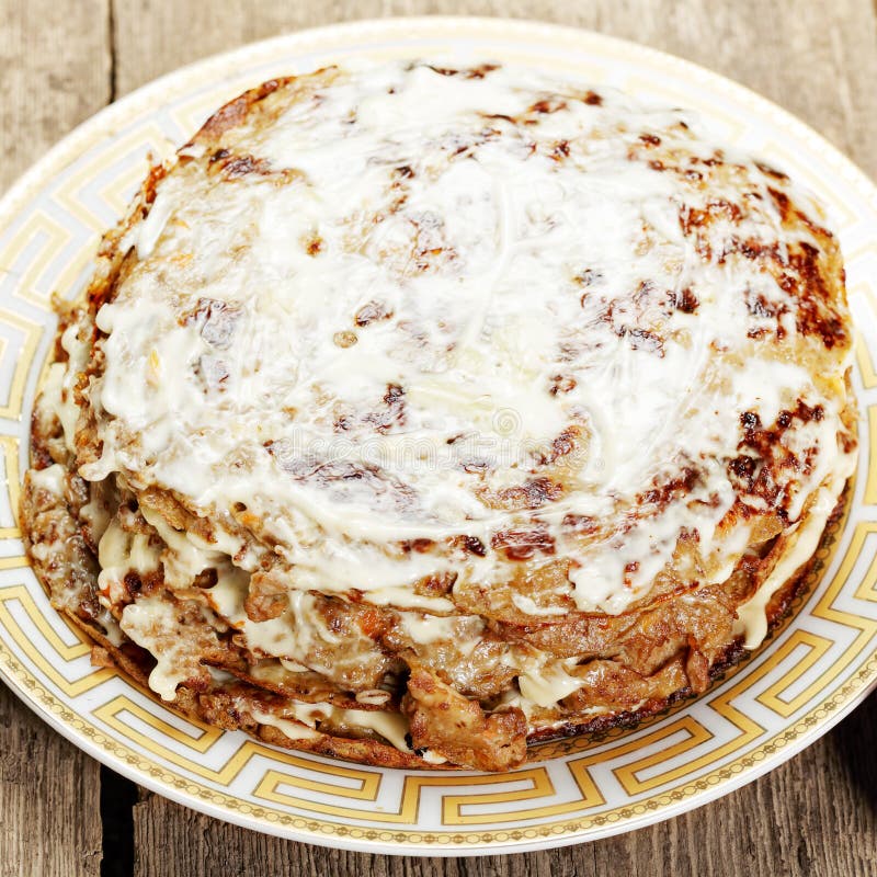 Liver pie stock photo. Image of meal, dish, dinner, still - 26270468