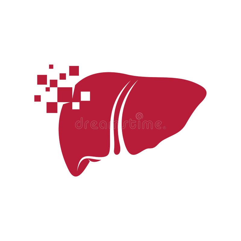 Liver with Pixel Logo Vector Template, Creative Liver Logo Design ...