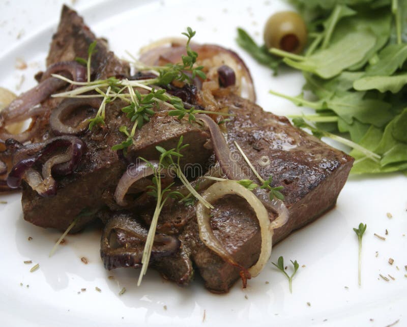 Grilled liver stock photo. Image of gourmet, restaurant - 43404838
