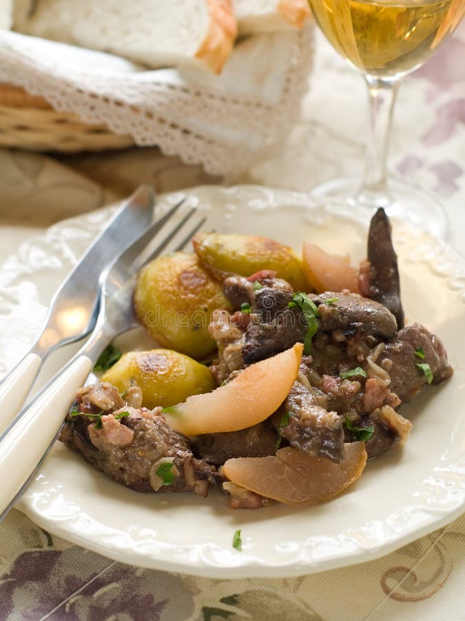 Liver stew stock photo. Image of green, meat, tasty, fruit - 29548340