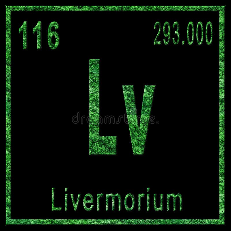 Livermorium Chemical Element, Green Edition Stock Illustration ...