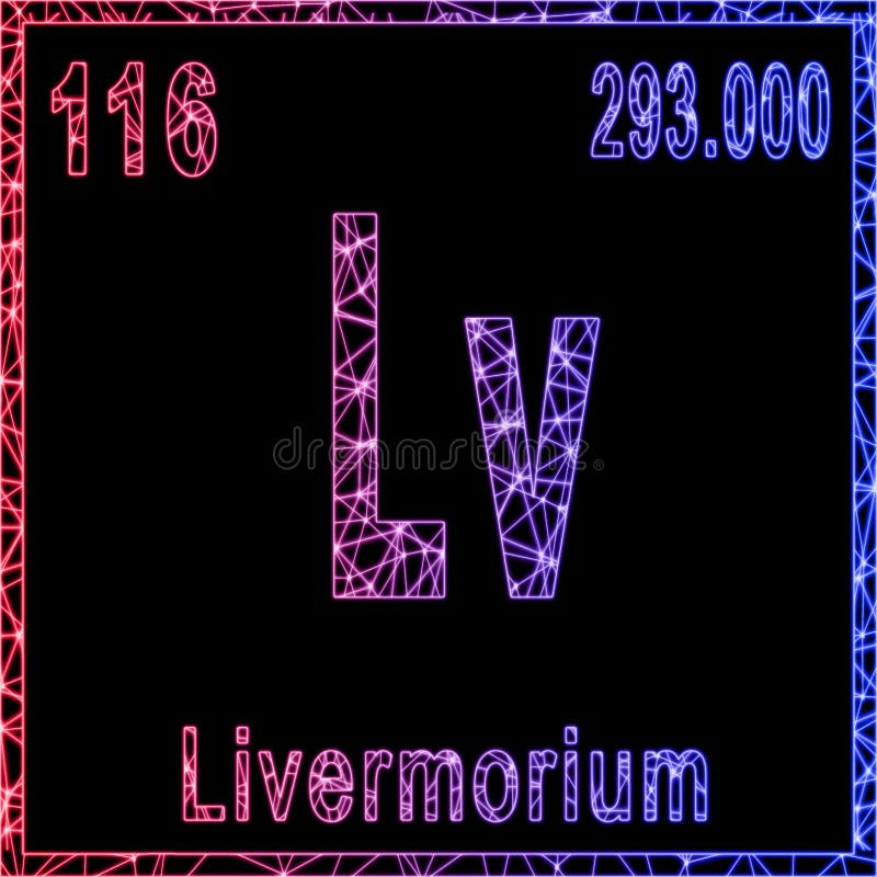 Livermorium Science Periodic Table Element Chemical Symbol Stock Vector ...
