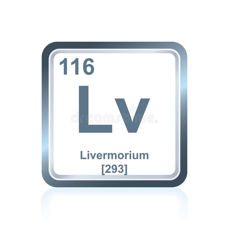 Livermorium Do Elemento Químico Da Tabela Periódica Ilustração Stock ...