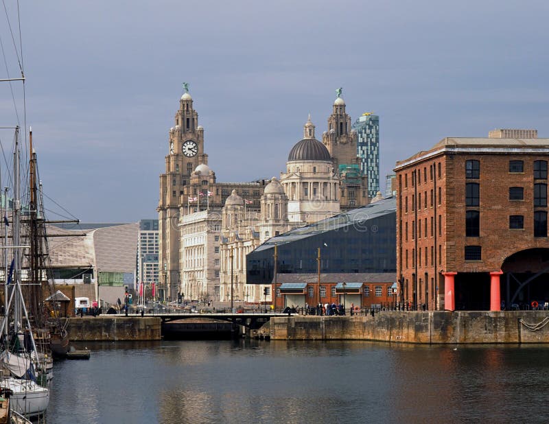 Liverpool stock photo. Image of liverpool, three, building - 54140944