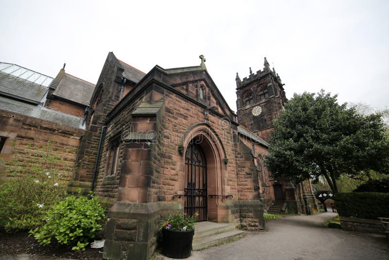 St Peter`s Parish Church, Liverpool Stock Image - Image of field, wall ...