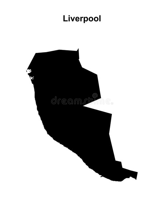 Liverpool outline map stock illustration. Illustration of design ...