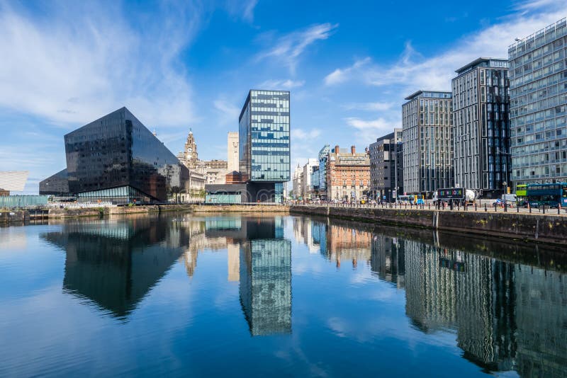 Liverpool City Centre Modern Architecture Editorial Photo - Image of ...
