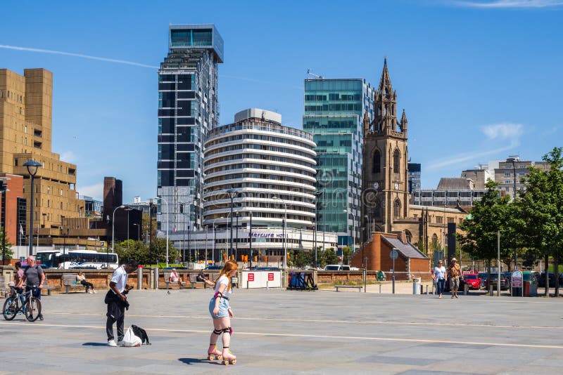 Liverpool City Centre Modern Architecture Editorial Stock Image - Image ...