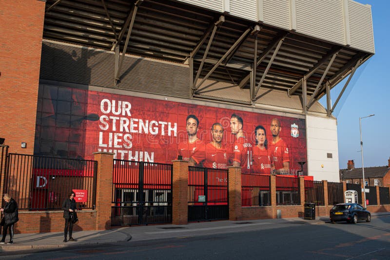 View of the Anfield Stadium in Liverpool, England Editorial Stock Image ...