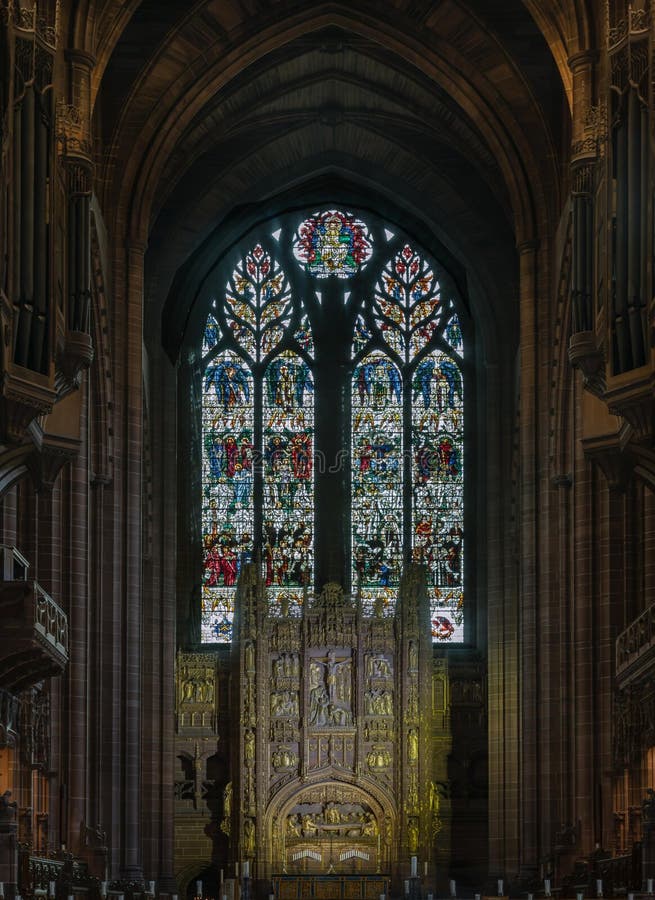 Architecture Design Inside of Liverpool Cathedral. Anglican Cathedral ...